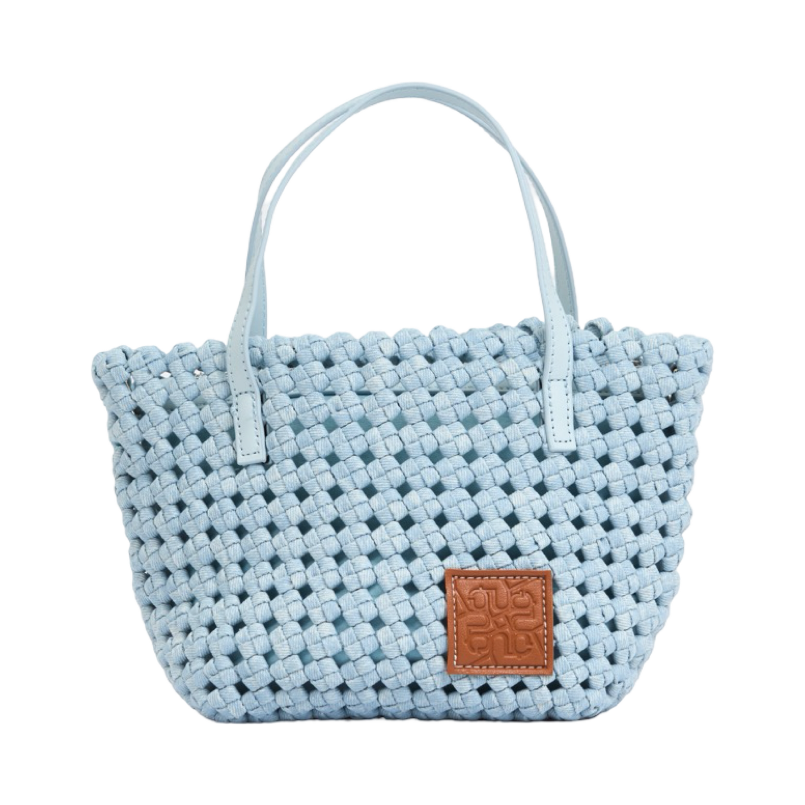 Shop Chan Luna Denim Basket Tote M - Sky Blue. Made in Thailand, Ready ...