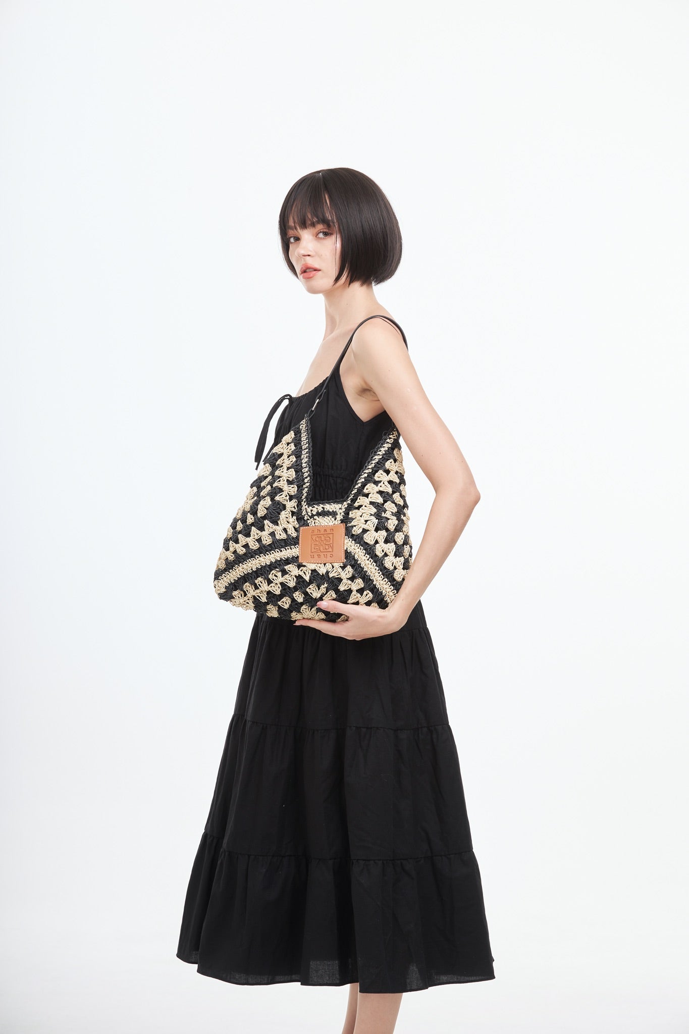 Shop Chan Woven Tote Bag - All Black. Made in Thailand, Ready to ship ...